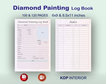 Diamond Painting Log Book, Diamond Painting Journal, Diamond Painting ...