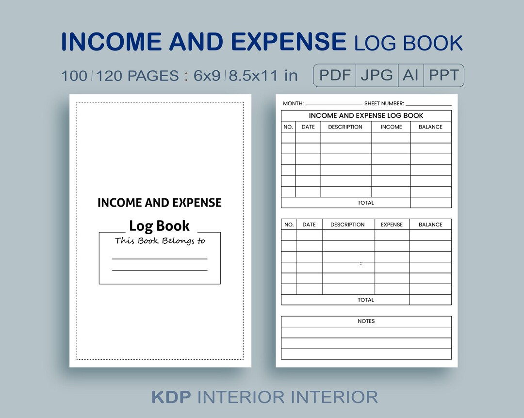 Income and Expense Log Book, Budget Planner, Expense Tracker, Financial ...