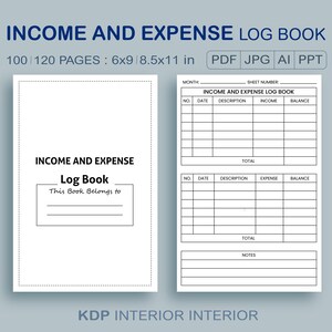 Income and Expense Log Book, Budget Planner, Expense Tracker, Financial ...