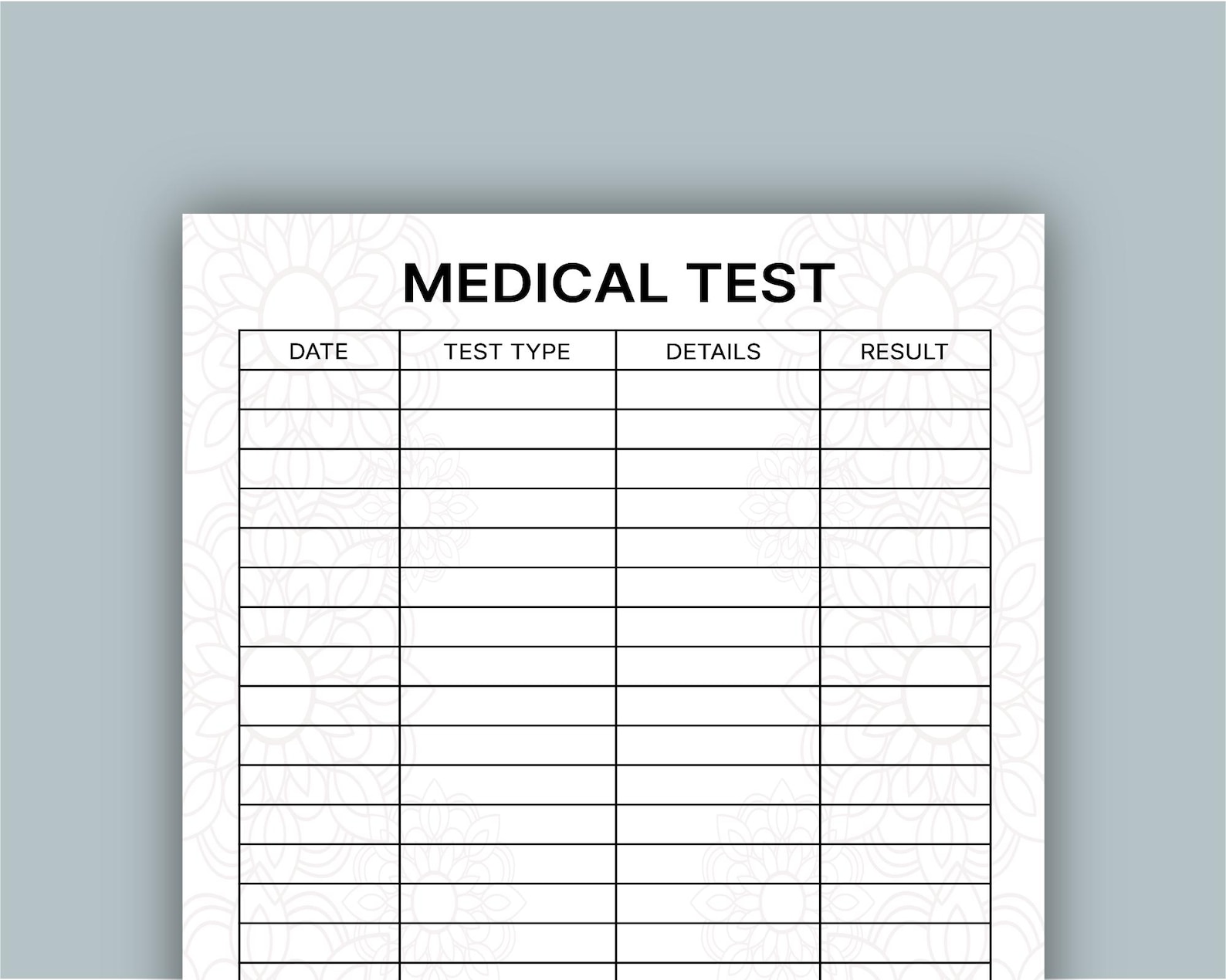 Medical Test Log Book, Doctor Visit Chart, Blood Work Log, Lab Results ...