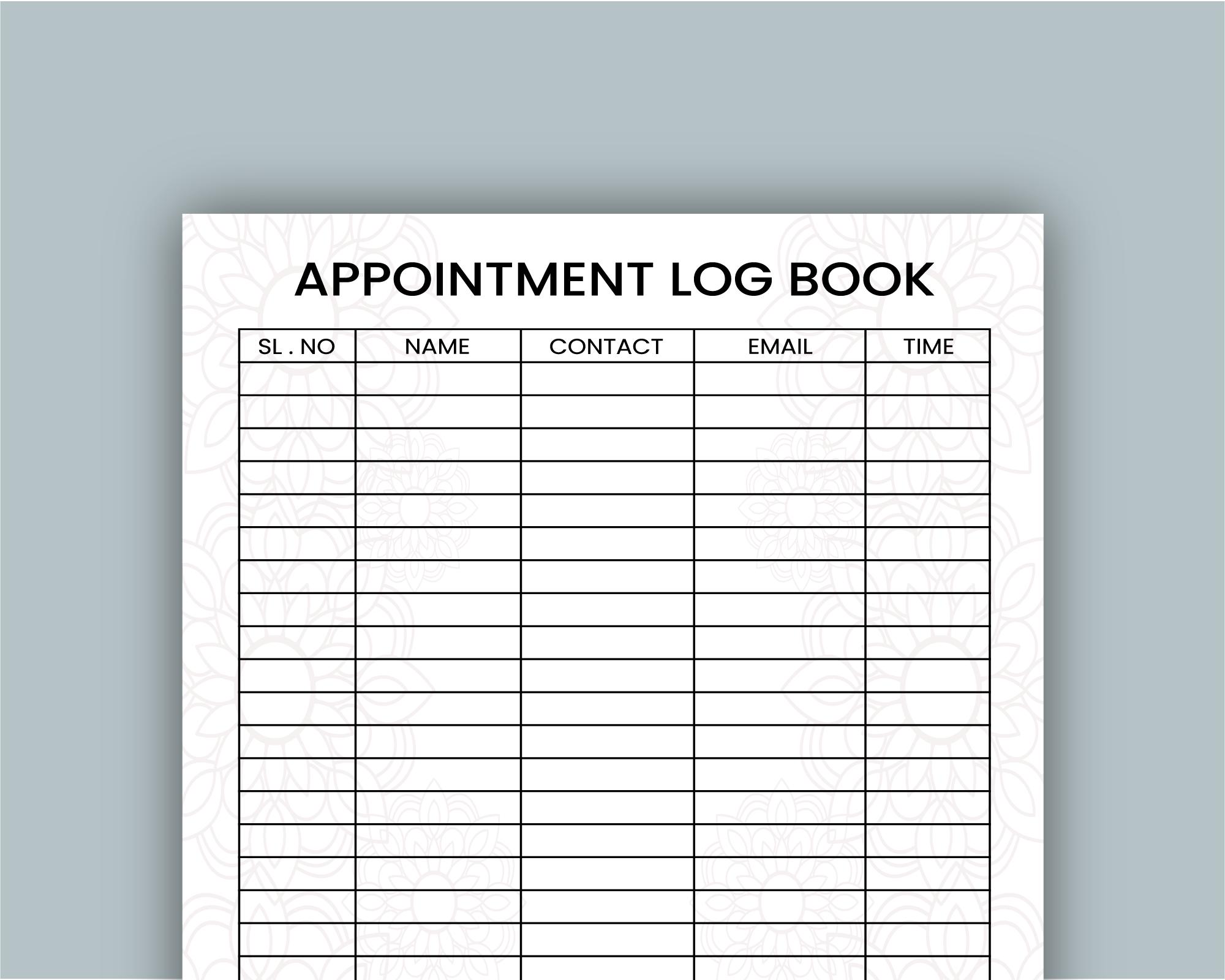Salon Appointment Log Book: Client Tracker, Weekly Organizer (PDF) - Etsy