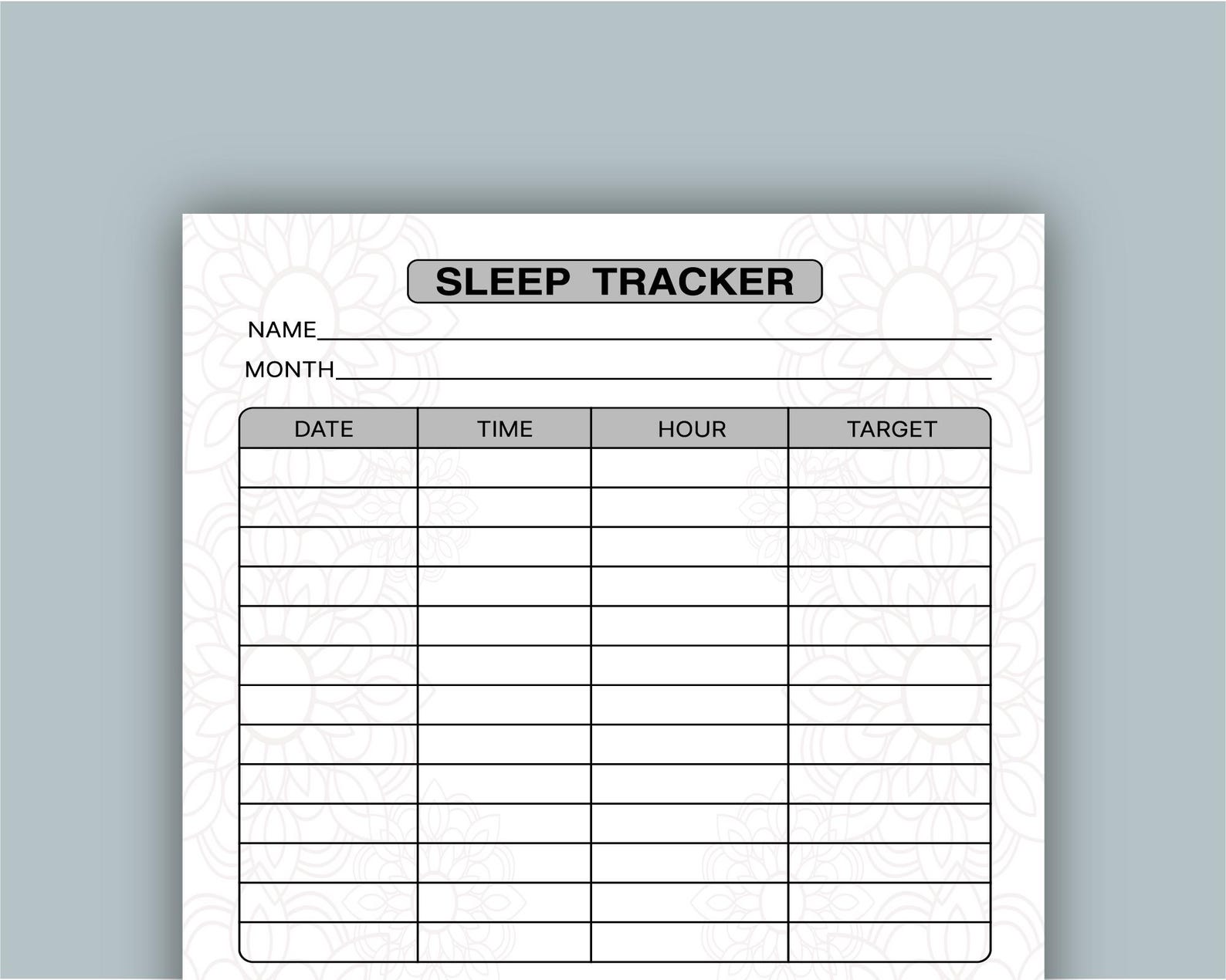 Sleep Tracker, Fillable Monthly Sleep Log, A4 A5 Half Letter Size ...