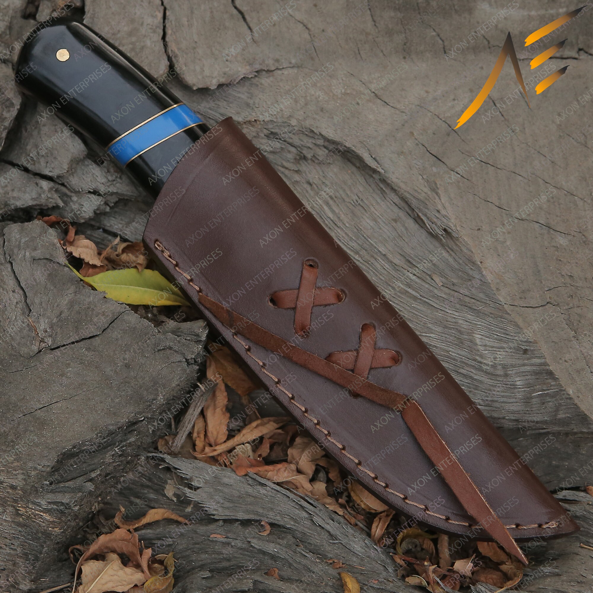 Beautiful Copper Damascus Handmade Knife 10 Inches Knife Gift for Him ...