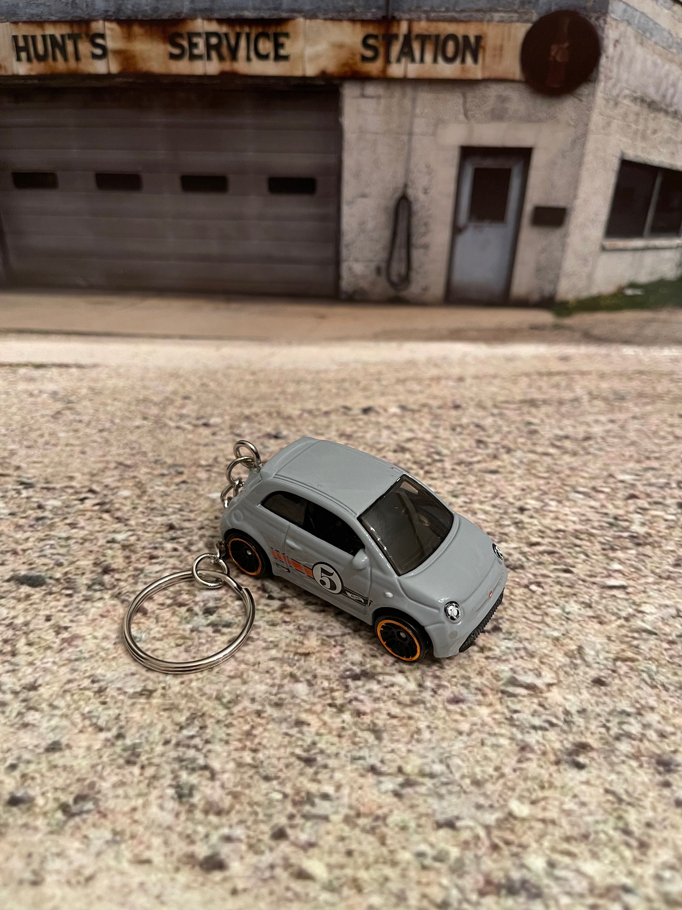Gray Fiat 500 Keychain. Fiat 500 Diecast Car With Key Ring. Great Gift ...