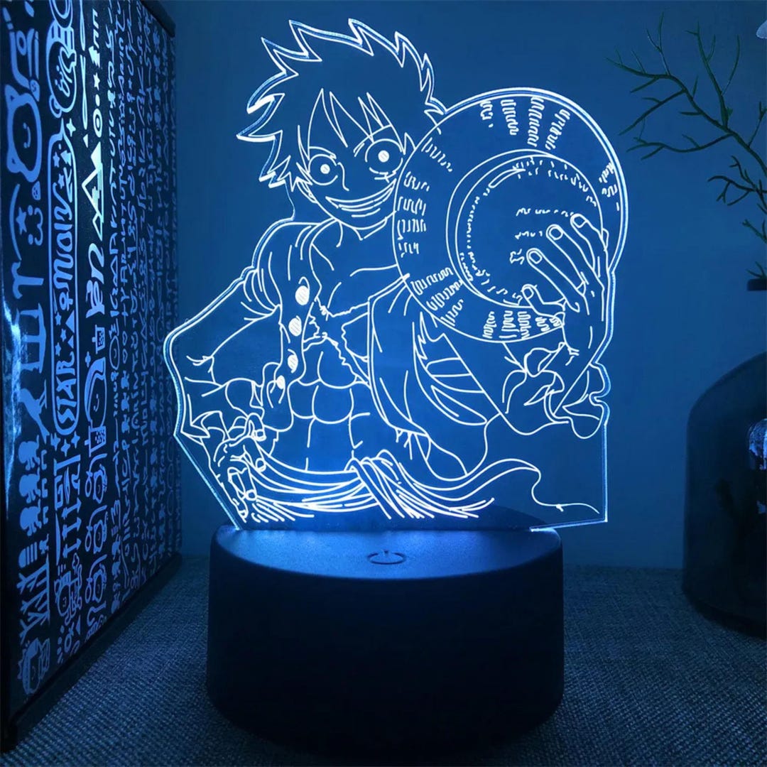 Luffy LED Lamp Anime Room Decor One Piece Gift One Piece LED Lamp One ...