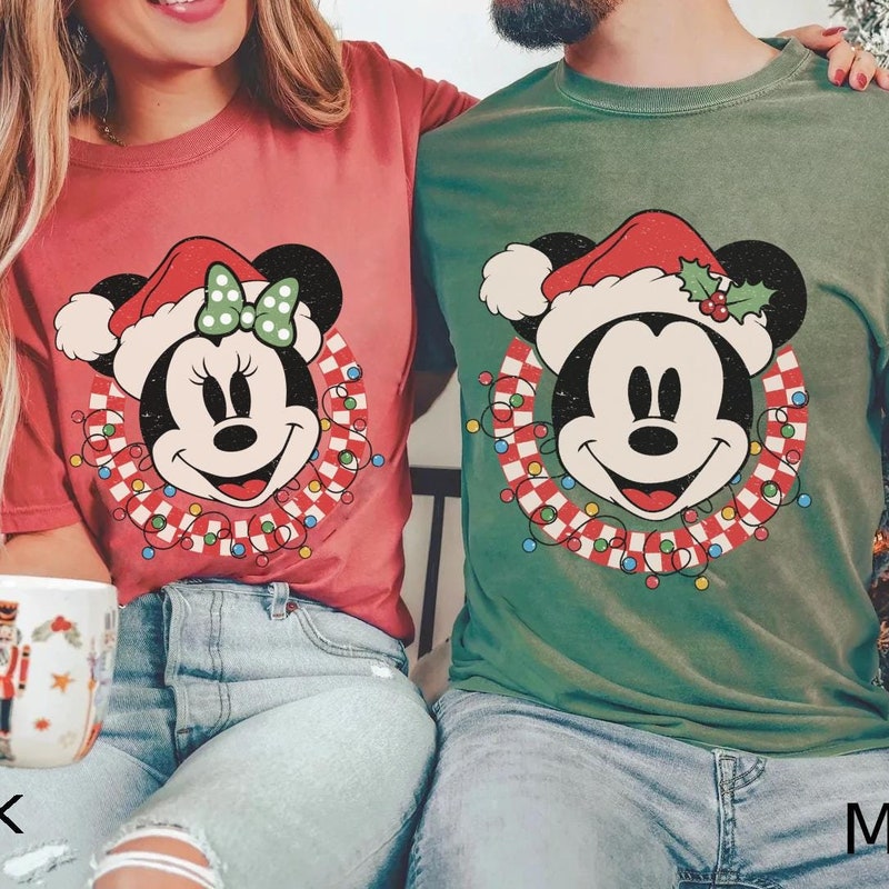 Christmas Mickey Shirt - Etsy