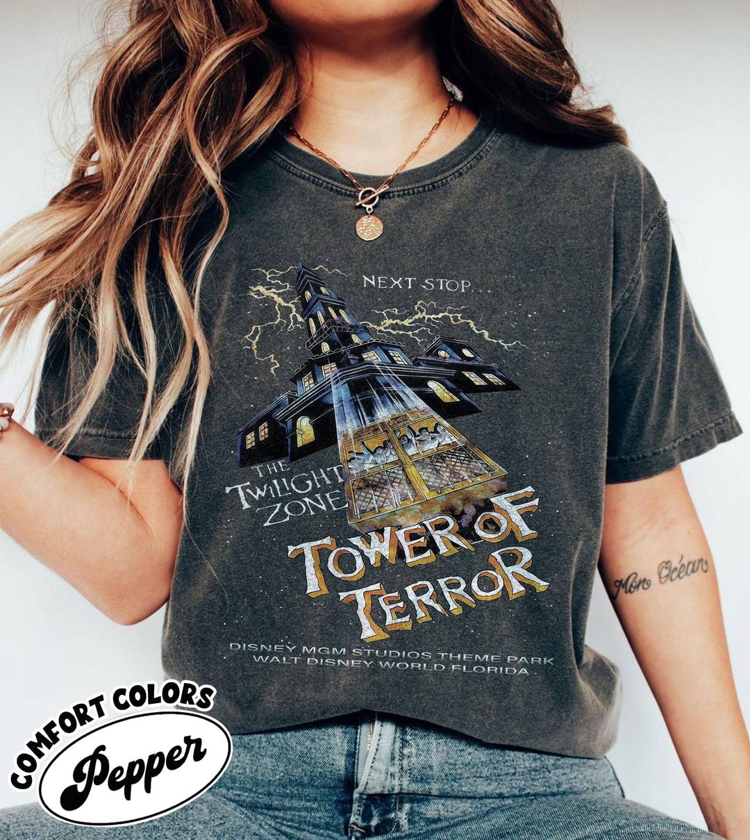 Retro Tower of Terror Comfort Colors Shirt, Twilight Zone Shirt, Disney ...