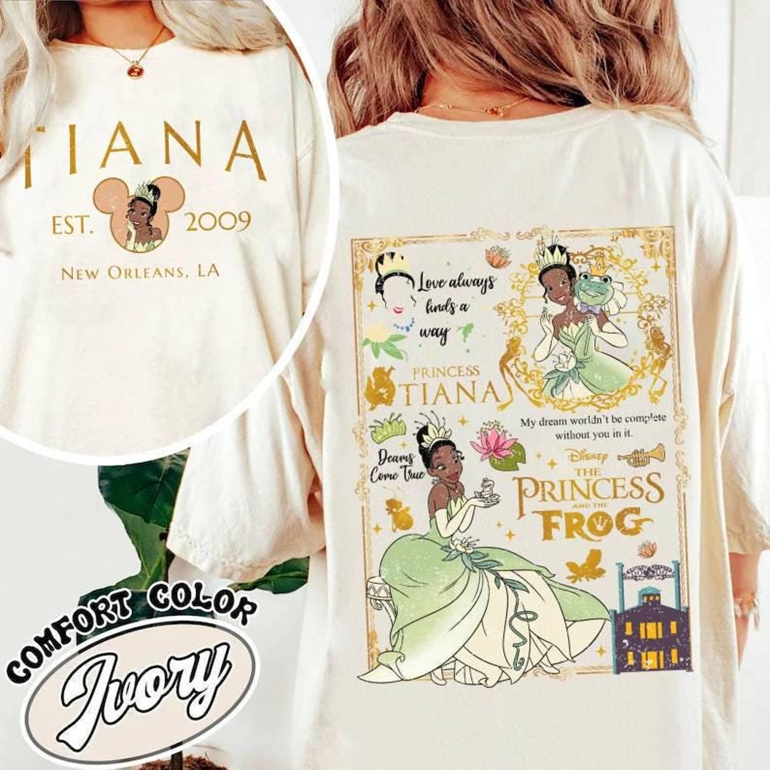 Vintage Two-sided Princess Tiana Shirt, Disney Princess Shirt, Princess ...