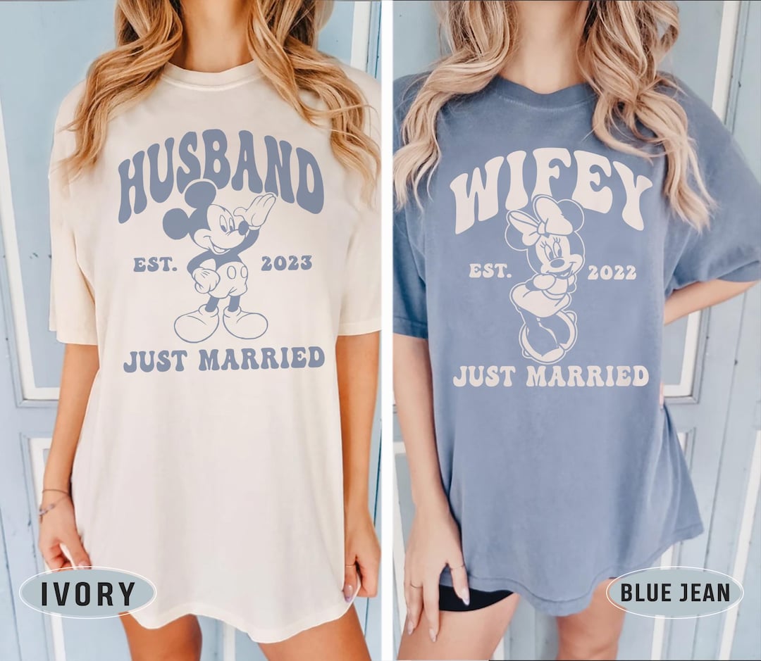 Disney Just Married Shirt, Disney Honeymoon Shirt, Disney Wife Shirt ...