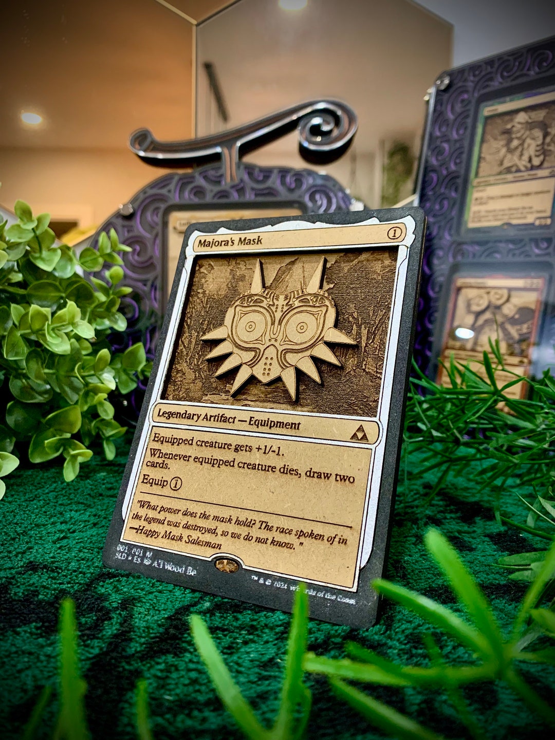 MTG Majora's Mask the Legend of Zelda Wooden Card Base - Etsy