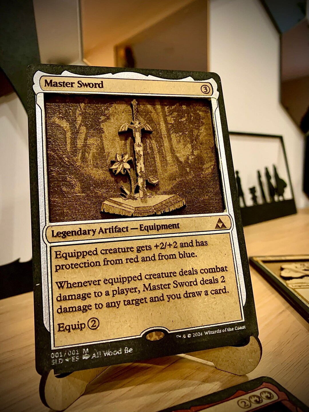 Magnetic Wooden Card MTG Master Sword the Legend of Zelda Base - Etsy