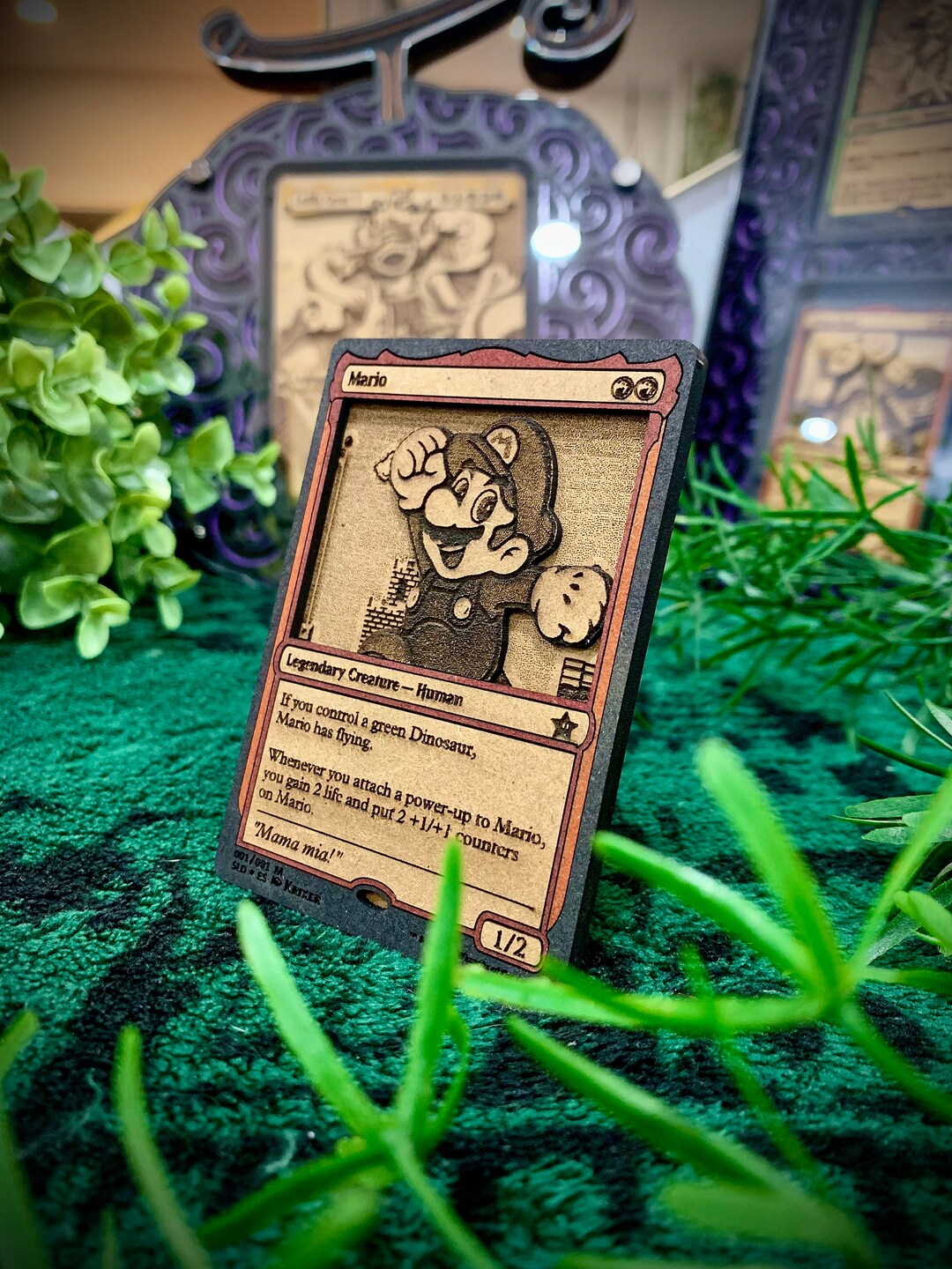 Magnetic Wooden Card MTG Mario MARIO BROS Base - Etsy