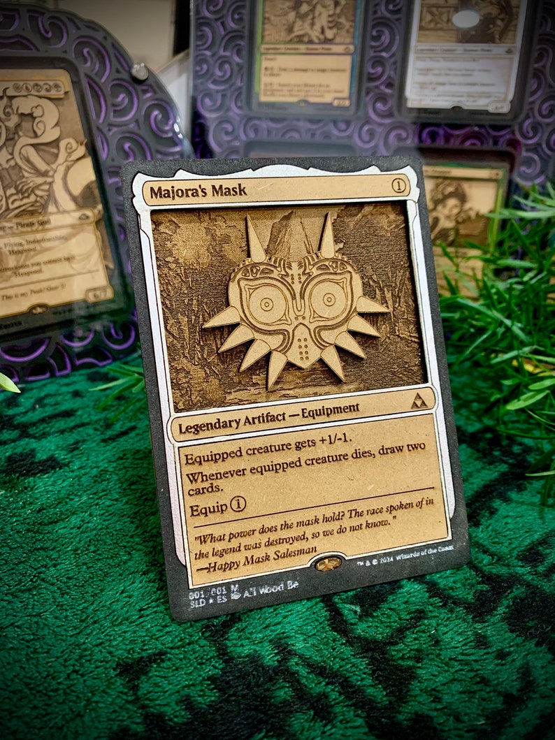 Magnetic Wooden Card MTG Majora's Mask the Legend of Zelda Base - Etsy