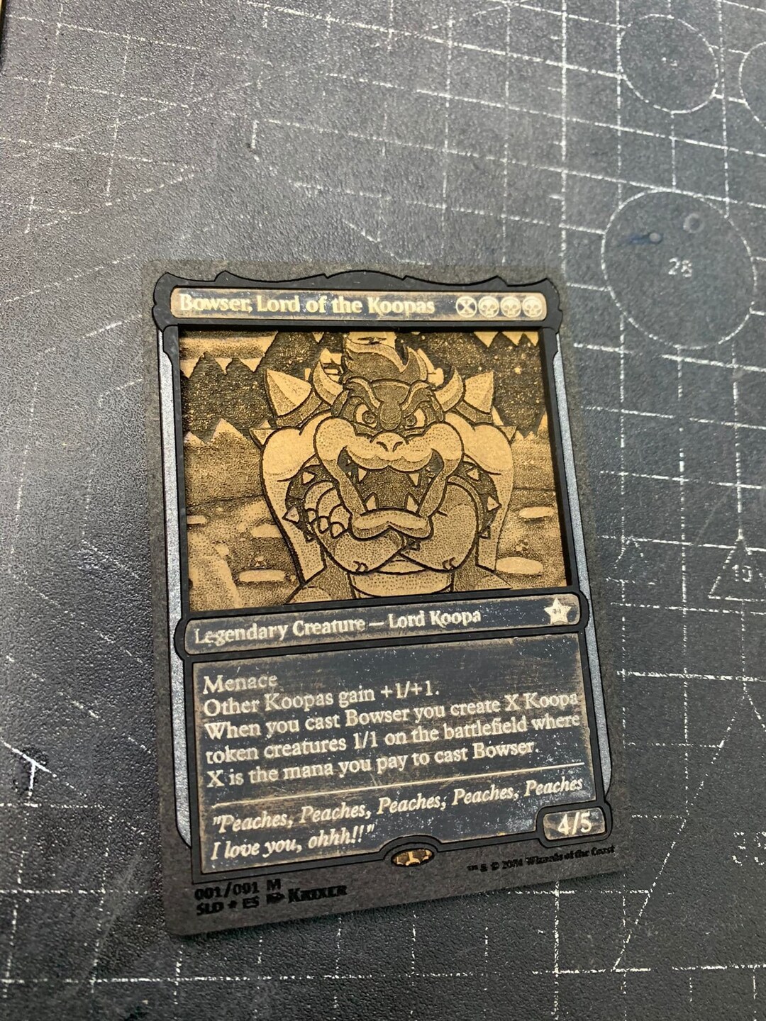 Magnetic Wooden Card MTG Bowser MARIO BROS Base - Etsy Canada