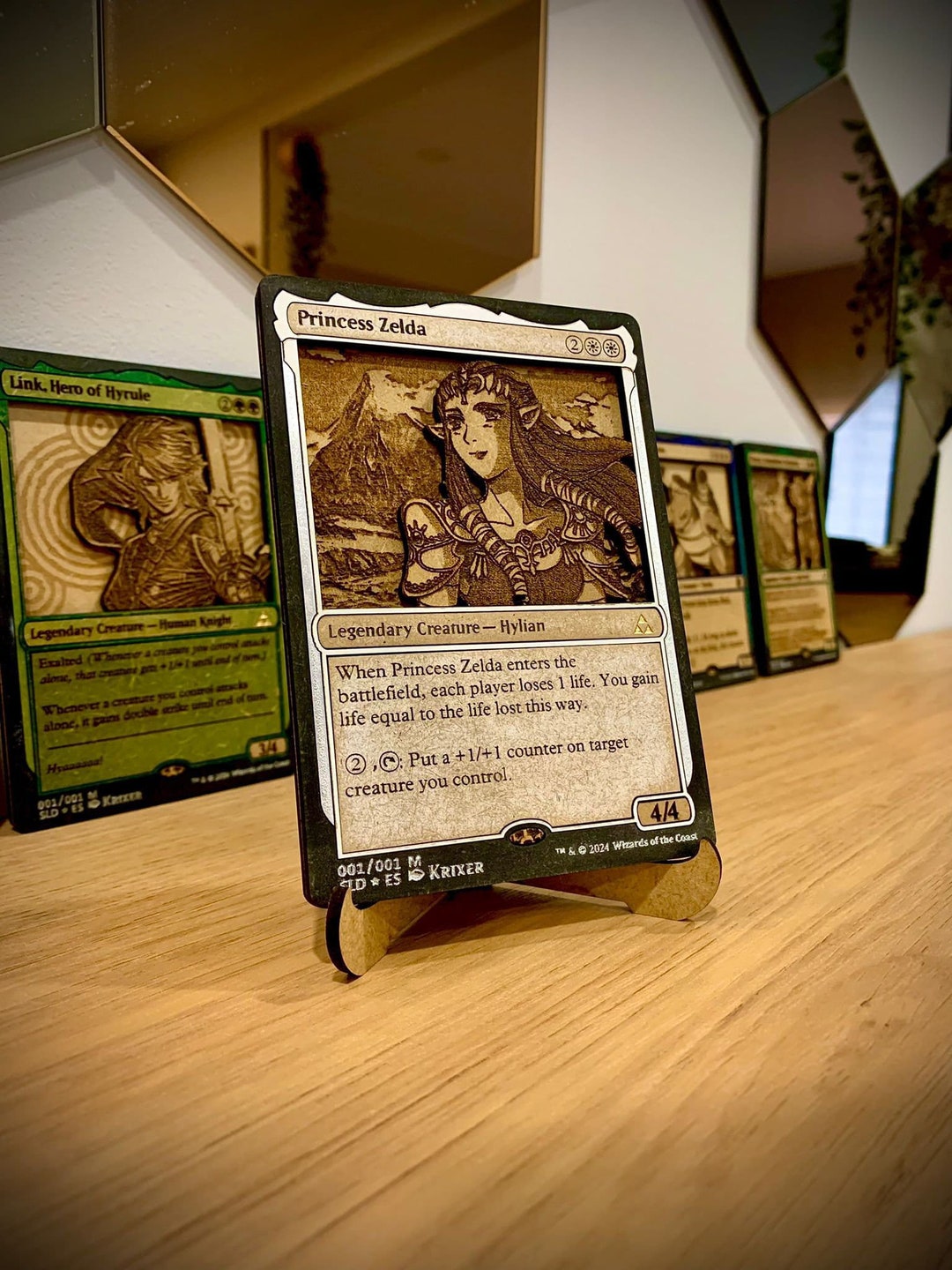 Magnetic Wooden Card MTG Princess Zelda the Legend of Zelda Base - Etsy