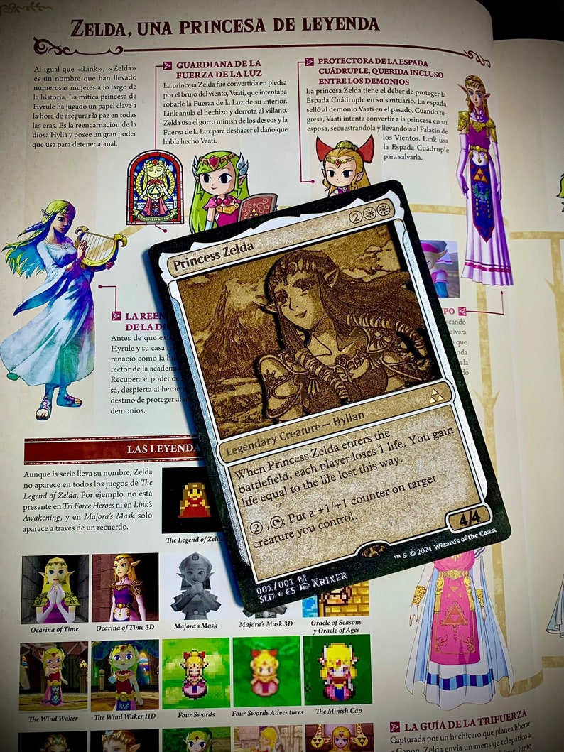 Magnetic Wooden Card MTG Princess Zelda the Legend of Zelda Base - Etsy