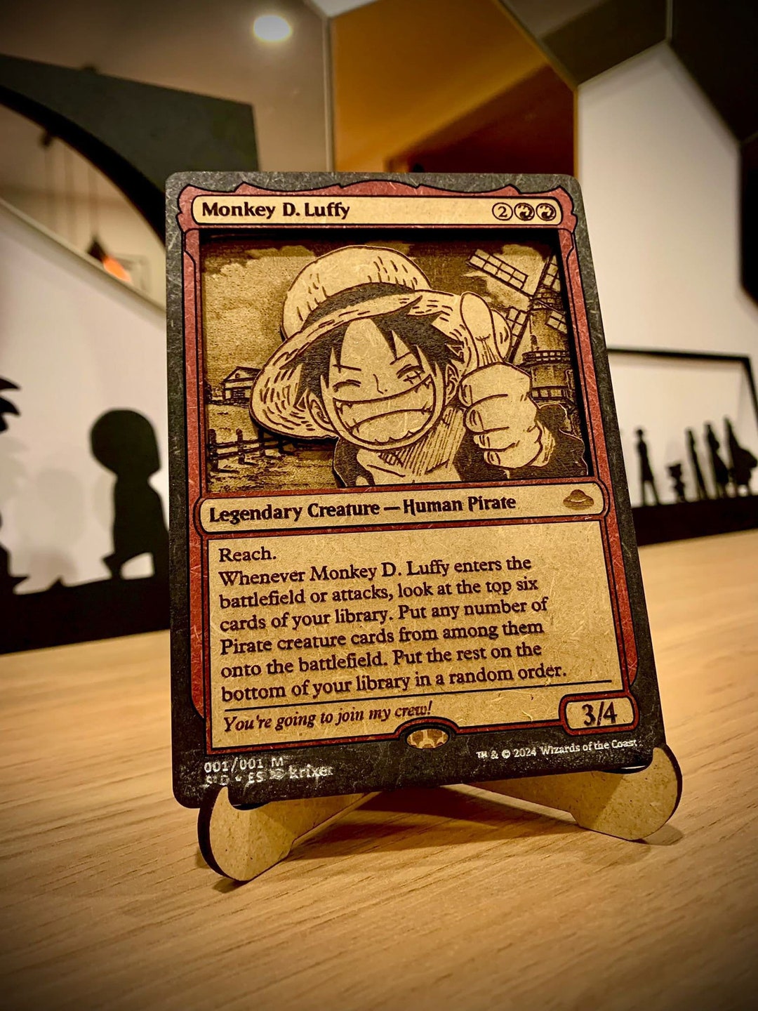 MTG Monkey D.luffy one Piece Magnetic Wooden Card Base - Etsy Canada