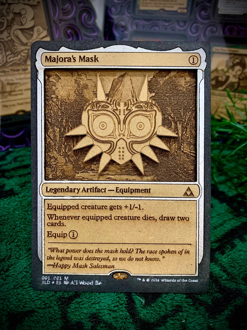 Magnetic Wooden Card MTG Majora's Mask the Legend of Zelda Base - Etsy