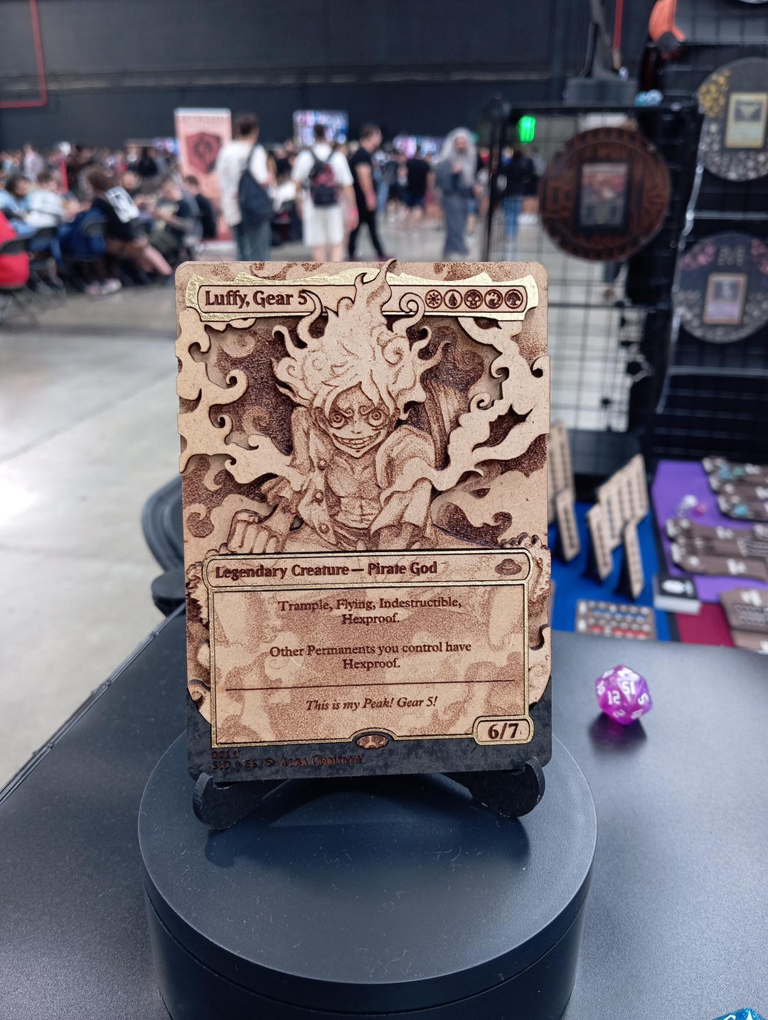 Full art Carta de madera MTG Luffy Gear 5 Ilustración Alba - Etsy México