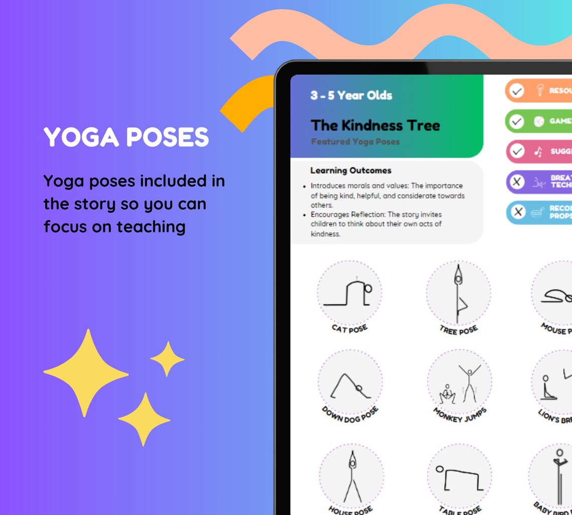 Children's Yoga Class Plan and Resources, Early Years Yoga Class Plans ...