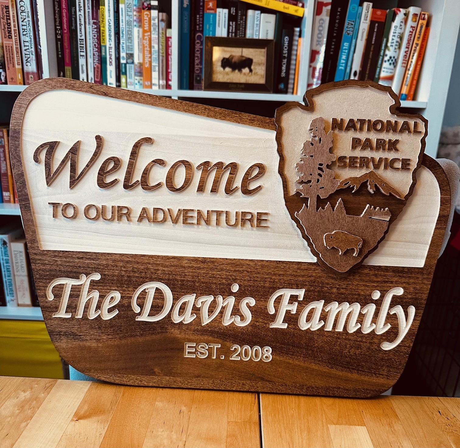 Personalized National Park Sign - Indoor/outdoor Custom Wood Sign With ...