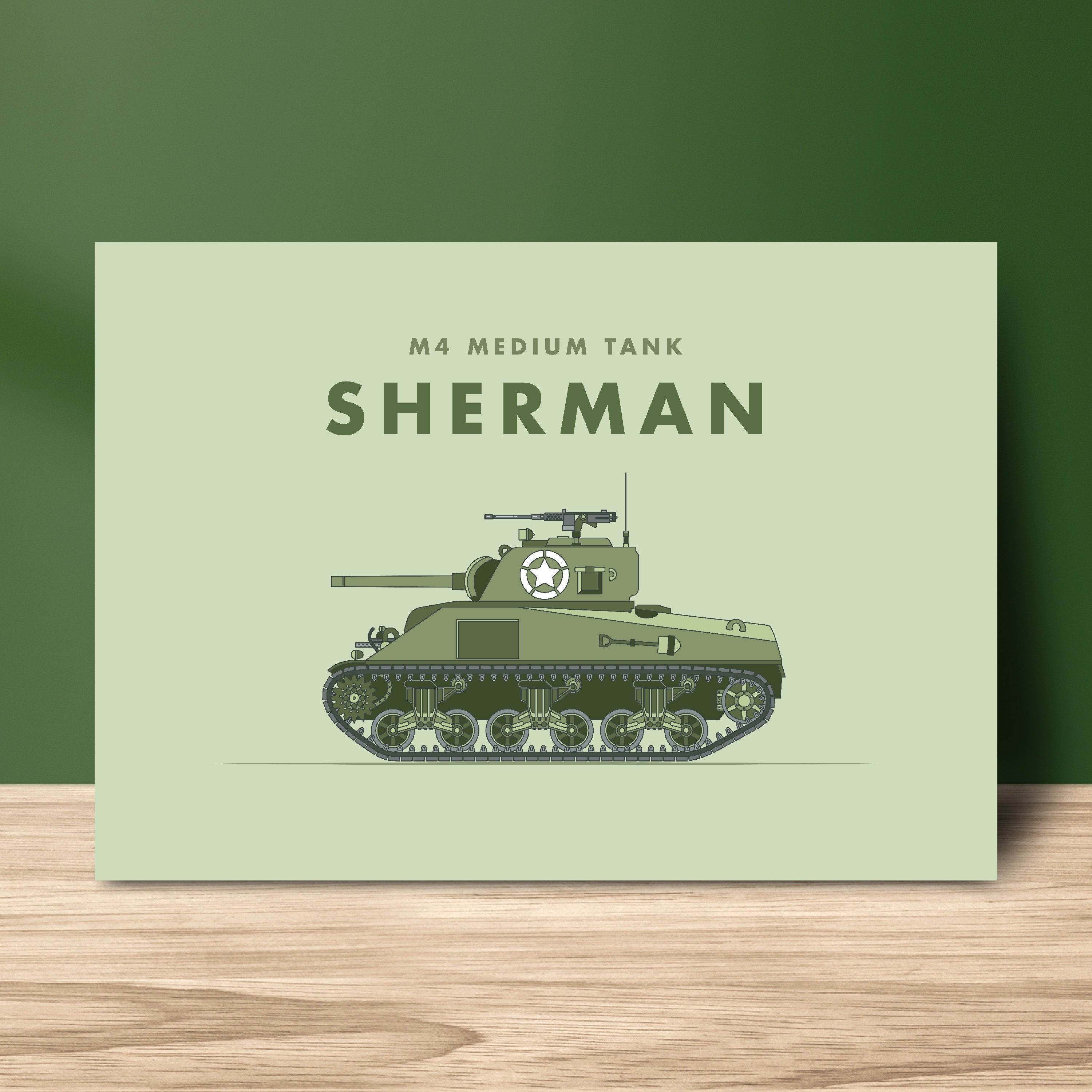 M4 Sherman Tank Poster, Premium Mat Papier - Etsy Ireland