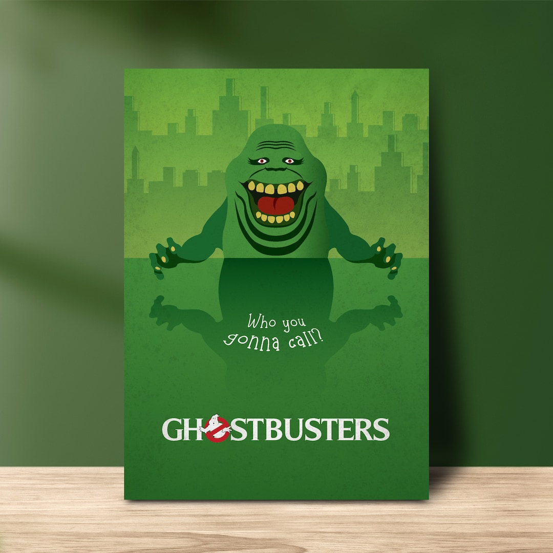 Ghostbusters Slimer Poster, Premium Matte Paper - Etsy