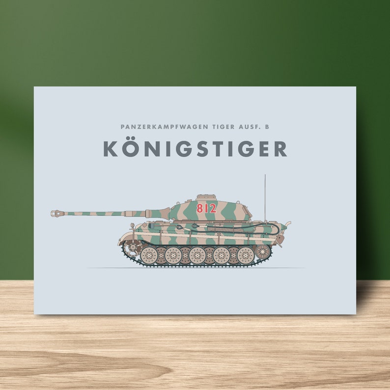 Königstiger King Tiger Tank Poster, Premium Mat Papier - Etsy