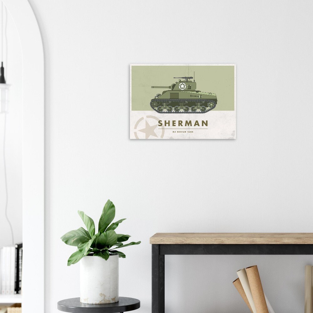 M4 Sherman Tank Poster, Premium Mat Papier - Etsy Ireland