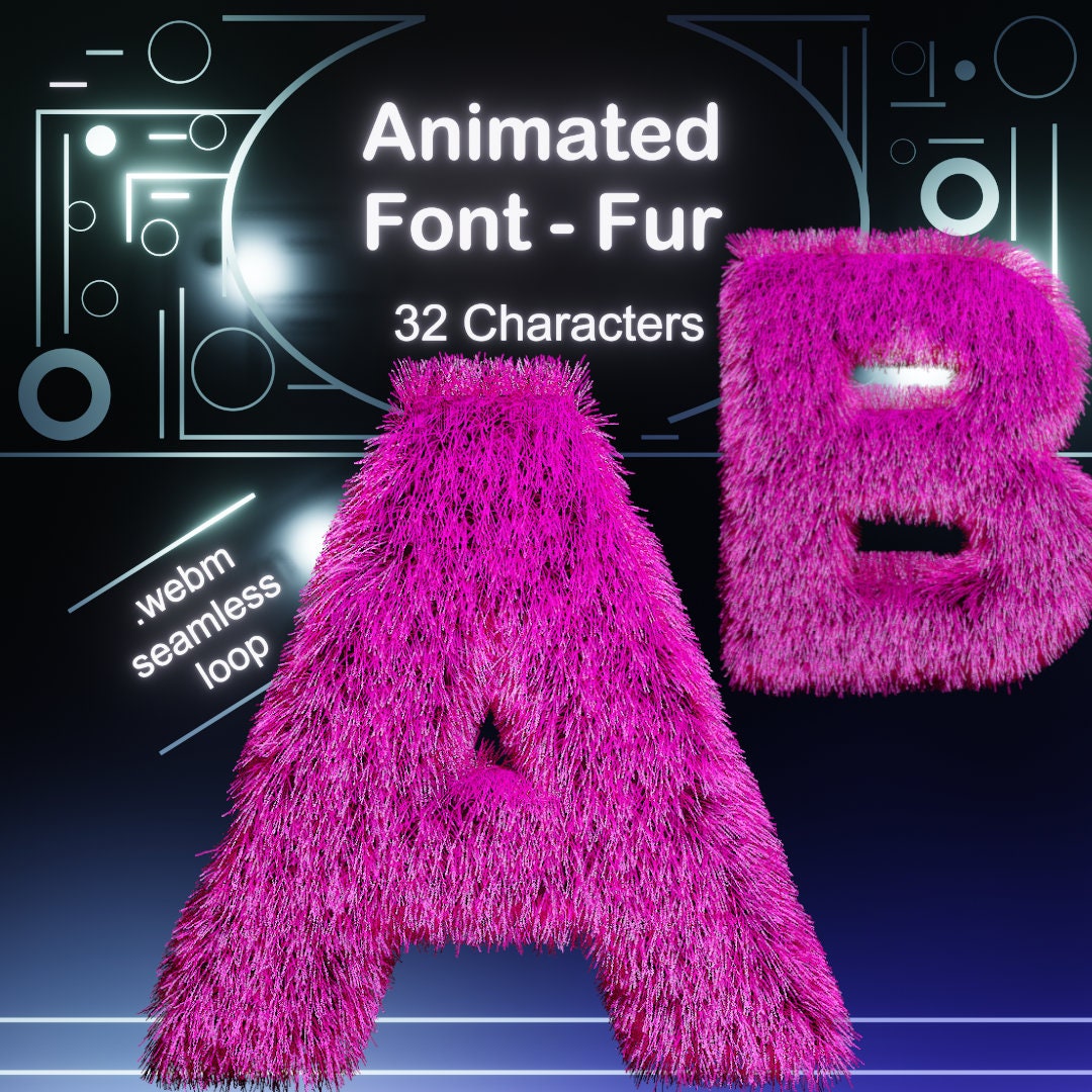 Font, Alphabet, Fur, Animated, Seamless Loop, 60 Fps, Transparent ...
