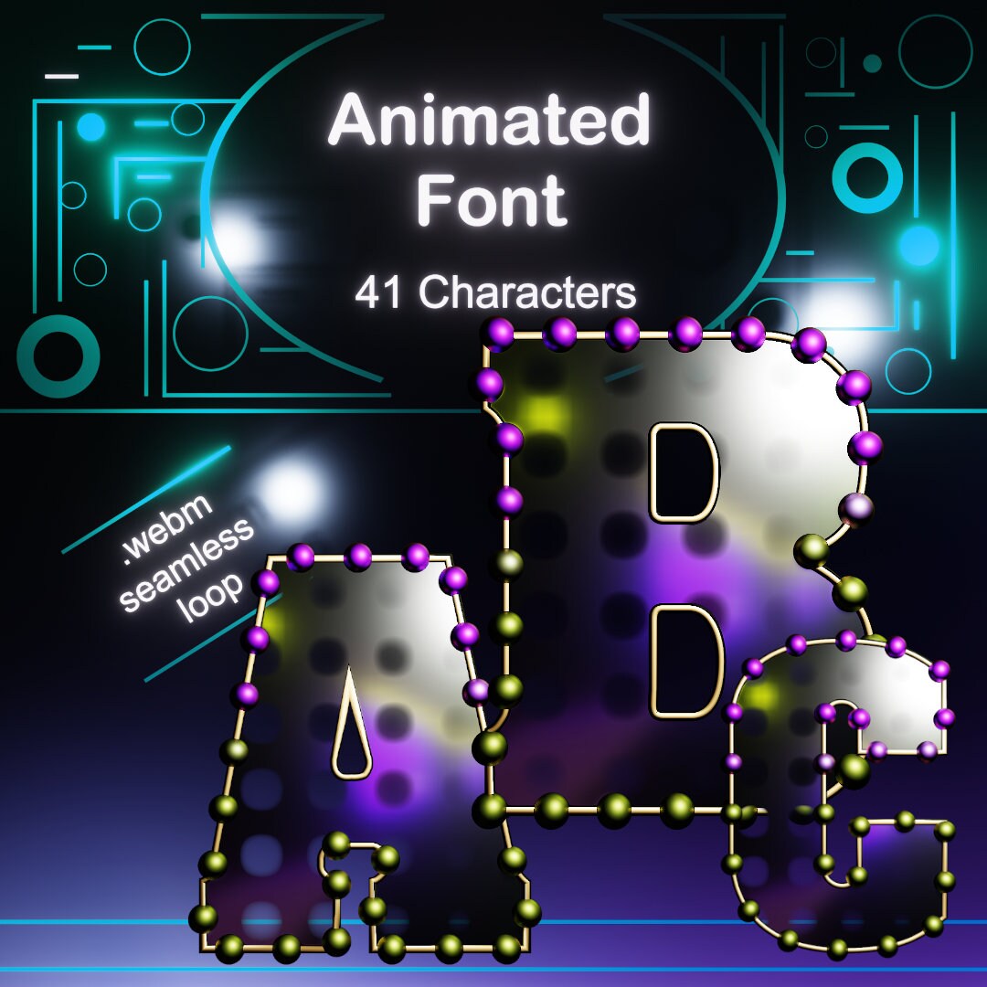 Font, Alphabet, Animated, Seamless Loop, 60 Fps, Transparent, Webm ...