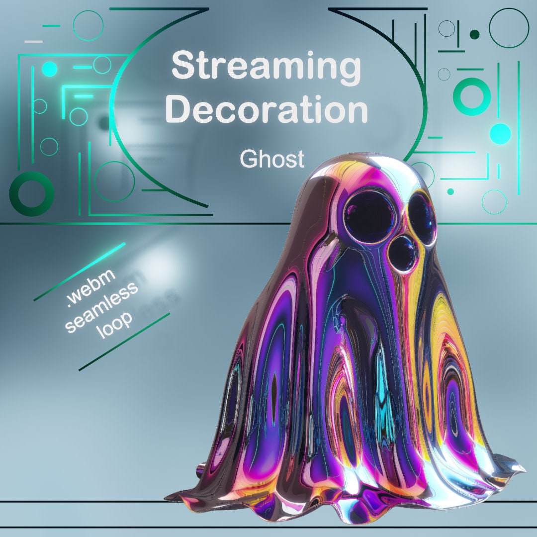 Ghost, Chrome, Streaming Overlay, Stream Decoration, Seamless Loop, 60 ...