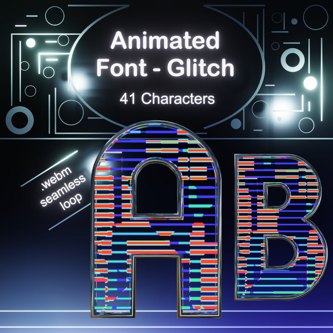 Font, Alphabet, Glitch Effect, Animated, Seamless Loop, 60 Fps ...