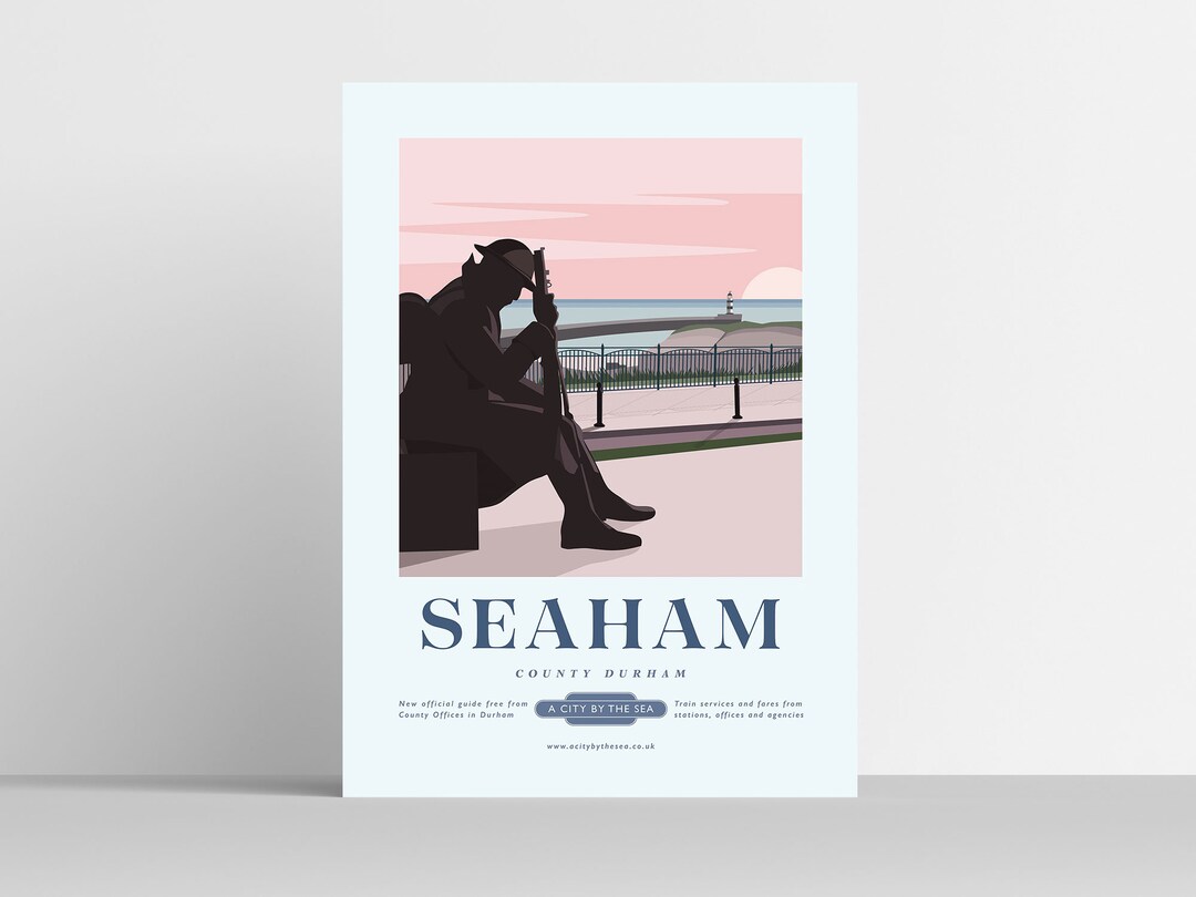 Seaham Travel Poster Print - Etsy