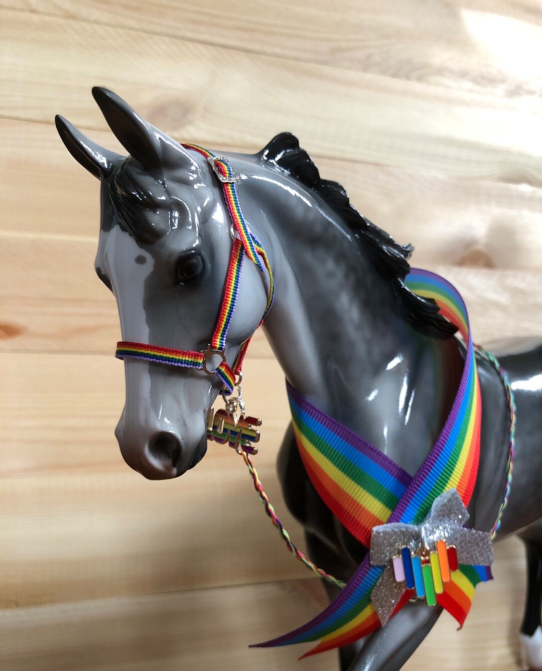 Pride Themed Tradition Scale Model Horse Halter and Lead sash in ...