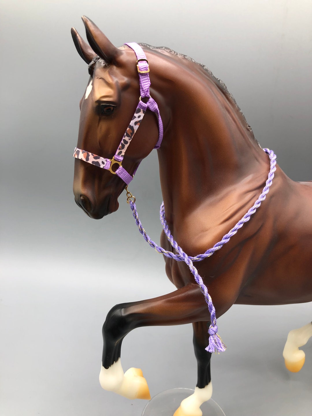 Breyer Sized Traditional Animal Print Overlay Halter and Lead. MULTIPLE ...