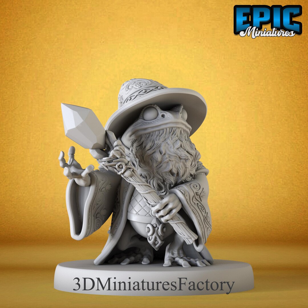 Frog Wizard - Dnd Miniature for Tabletop Games - Premium Dnd Miniature ...