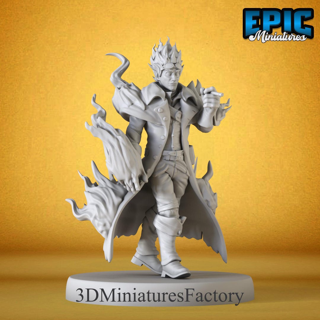 Miniature | Fire Genasi Adventurer - Dnd Miniature for Tabletop Games ...