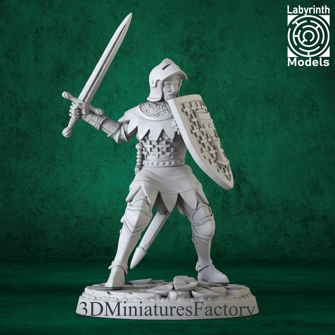 Miniature | Sir Percival - Dnd Miniature for Tabletop Games - Premium ...