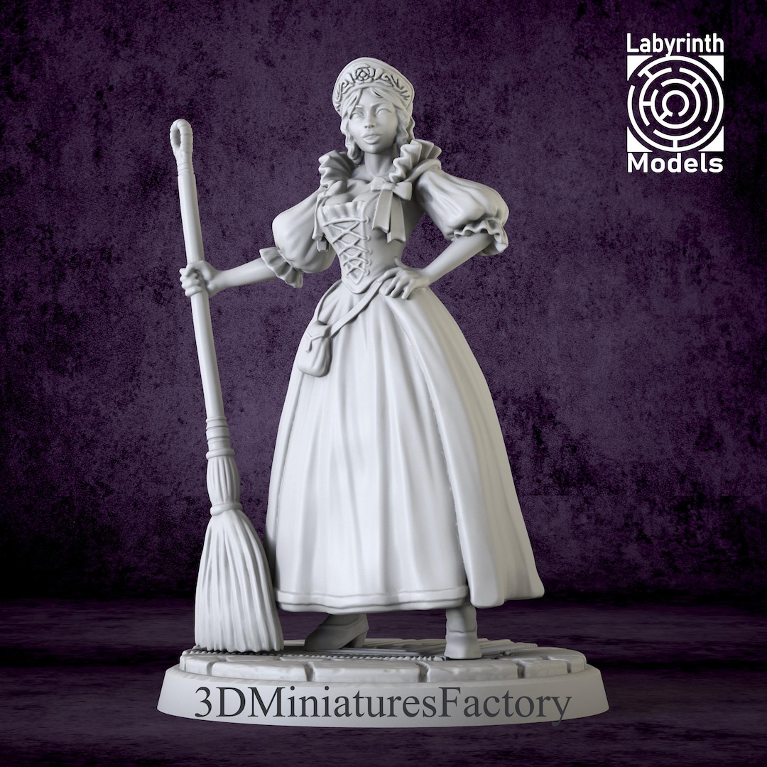 Female Miniature Innkeeper From 28mm to 72mm - Dnd Miniature for ...