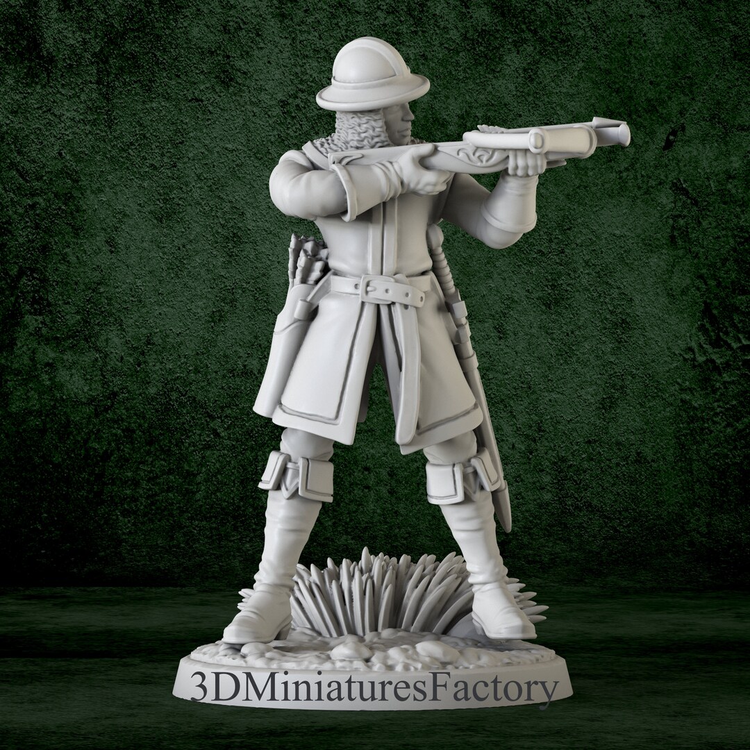 Sheriff Guard With Crossbow Miniature Dnd Miniature for Tabletop Games ...