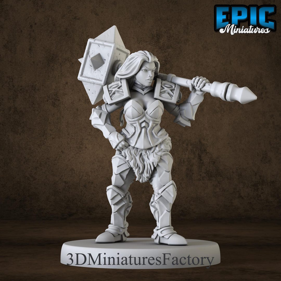 Miniature | Dwarf Female Bandit - Dnd Miniature for Tabletop Games ...