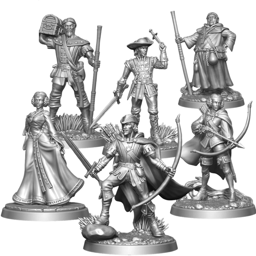 Set Miniatures Robin Hood Role Playing Miniatures Dnd Miniature for ...