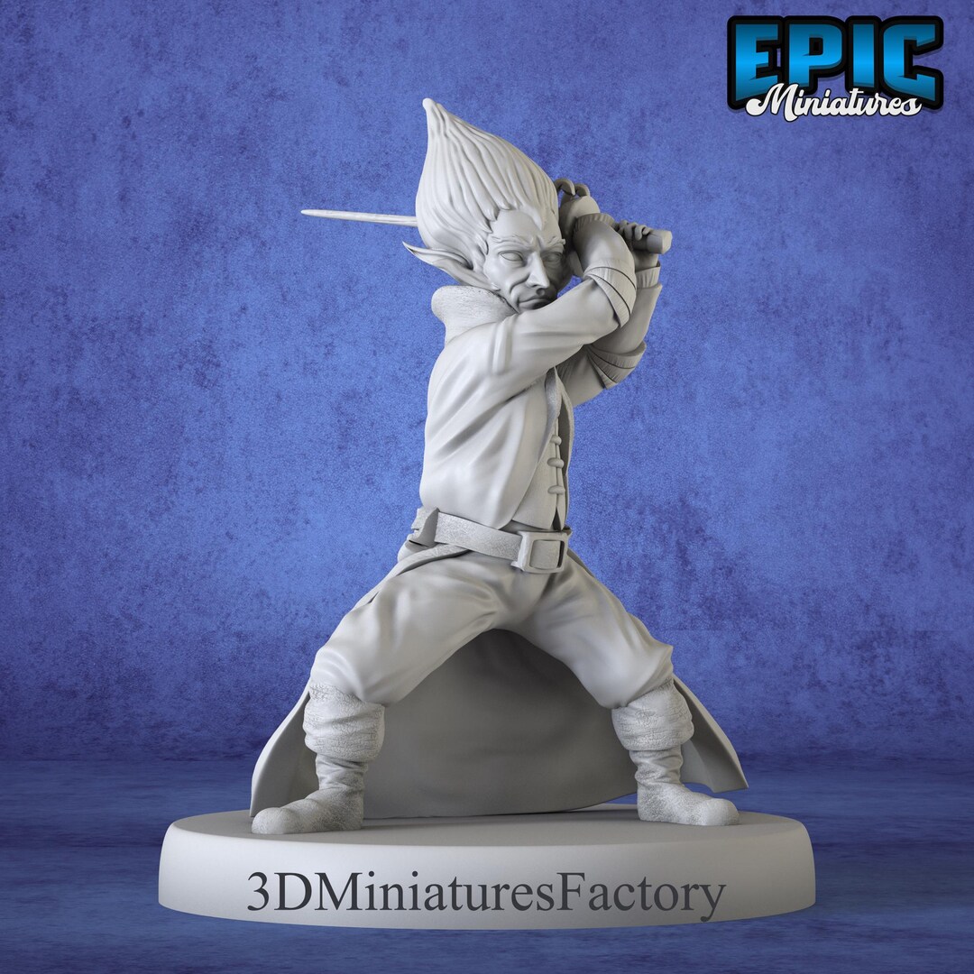 Halfling Noble Attack Dnd Miniature | Rogue With a Rapier | 3D Printed ...