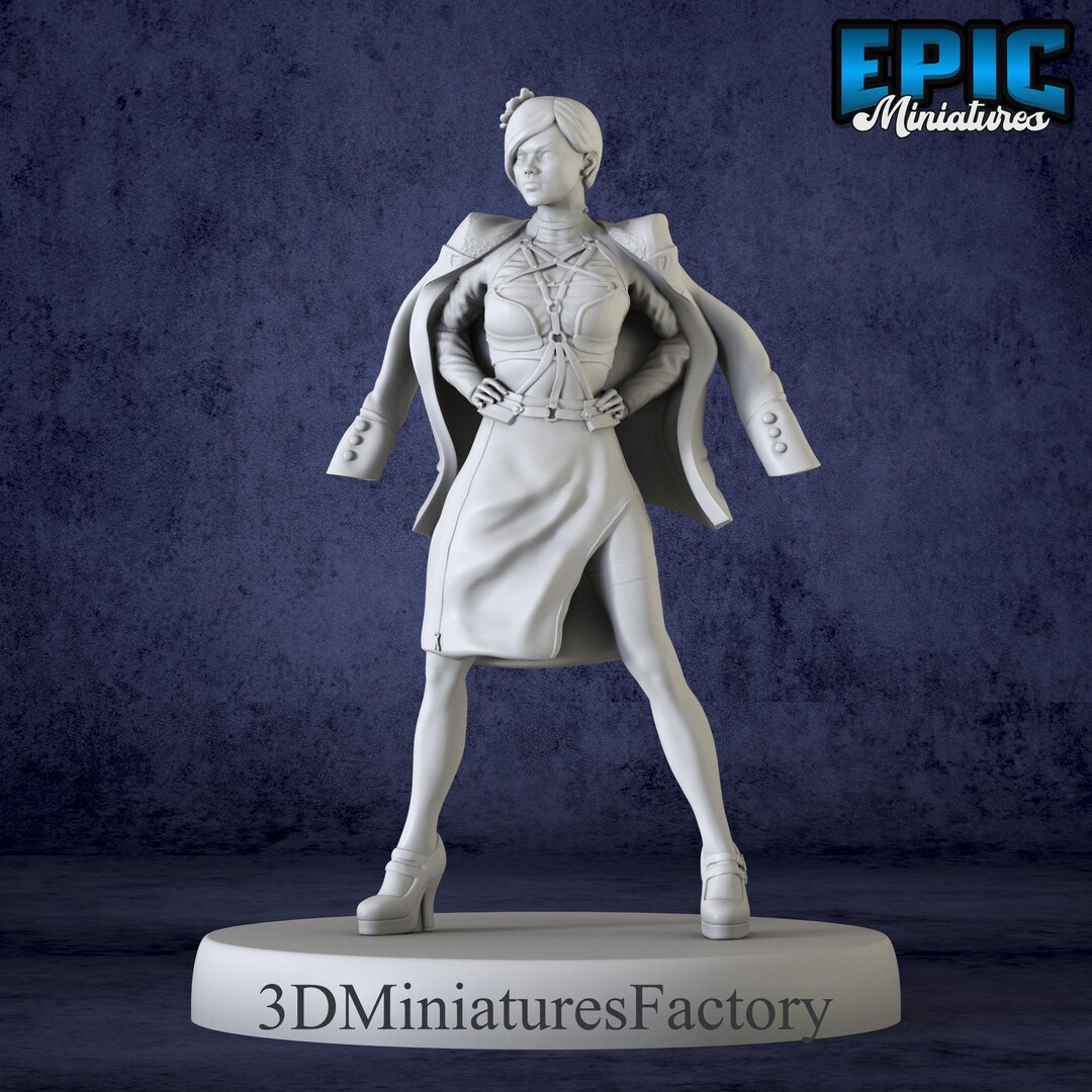 Miniature Gangster Lady Charlotte - Player Dnd Miniature for Tabletop ...