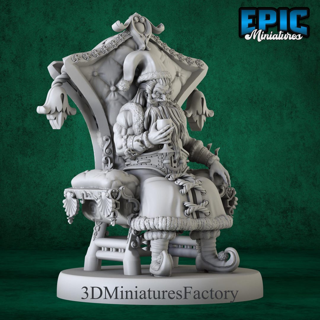 Miniature | Santa Claus Throne - Player Dnd Miniature for Tabletop ...