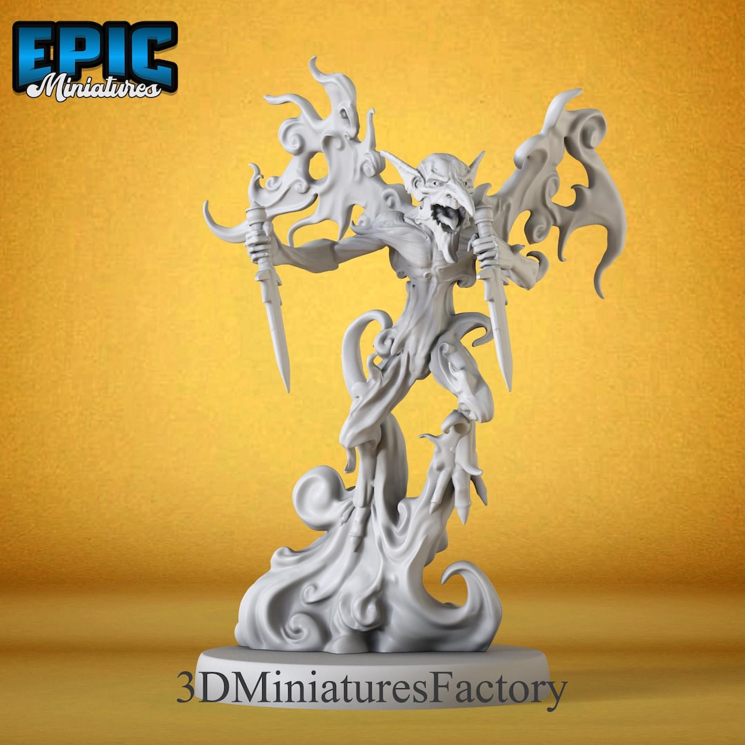 Miniature | Smoke Mephit Daggers - Dnd Miniature for Tabletop Games ...