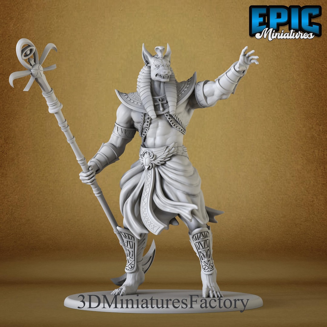Anubis God Avatar Miniature – Resin Figure for Dnd and Tabletop Rpgs - Etsy