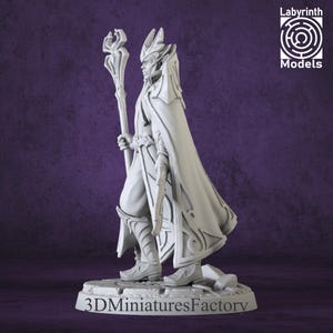 3D Printed Wizard Miniature: Dnd Tabletop Gaming Figure - Etsy