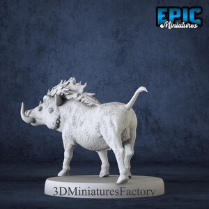 Warthog Dnd Miniature - 3D Printed Resin Figure for Dnd and Tabletop ...